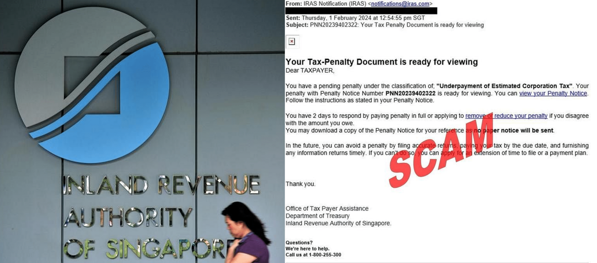 IRAS warns of emails from scammers claiming to offer Singaporeans tax ...